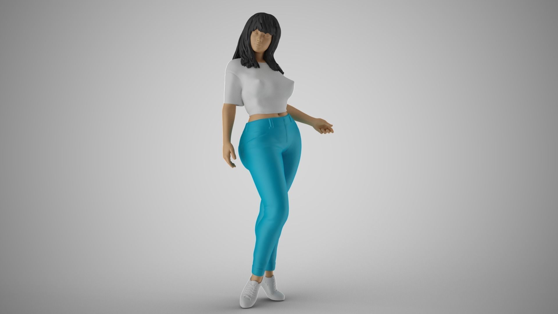 Teasing Girl 3D model 3D printable | CGTrader