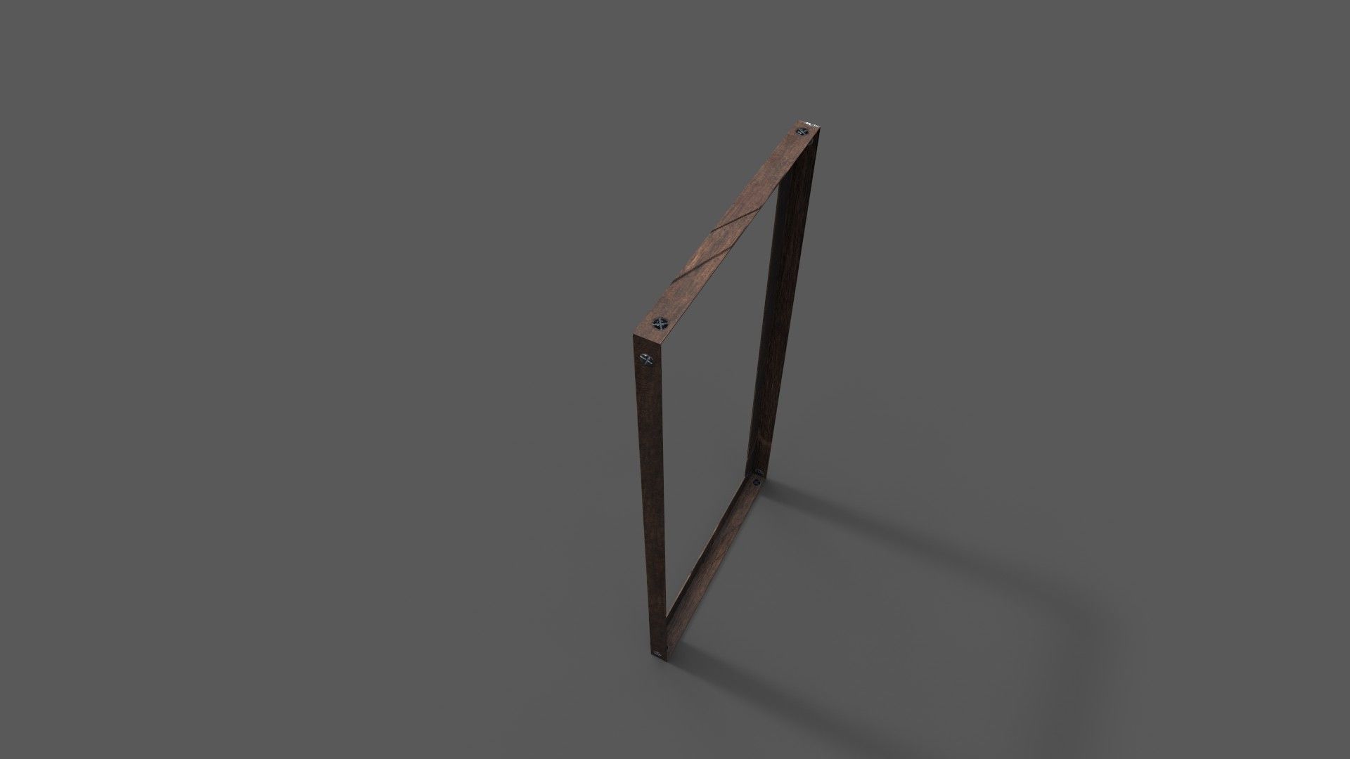 3D model High Quality Low Poly Wooden Window Frame for Game Development ...