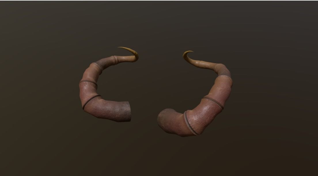 3D model Demon Horn Stylized VR / AR / low-poly | CGTrader