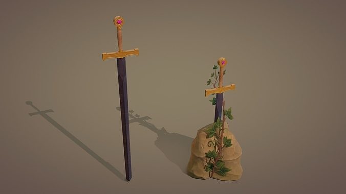3D model Excalibur Sword VR / AR / low-poly | CGTrader