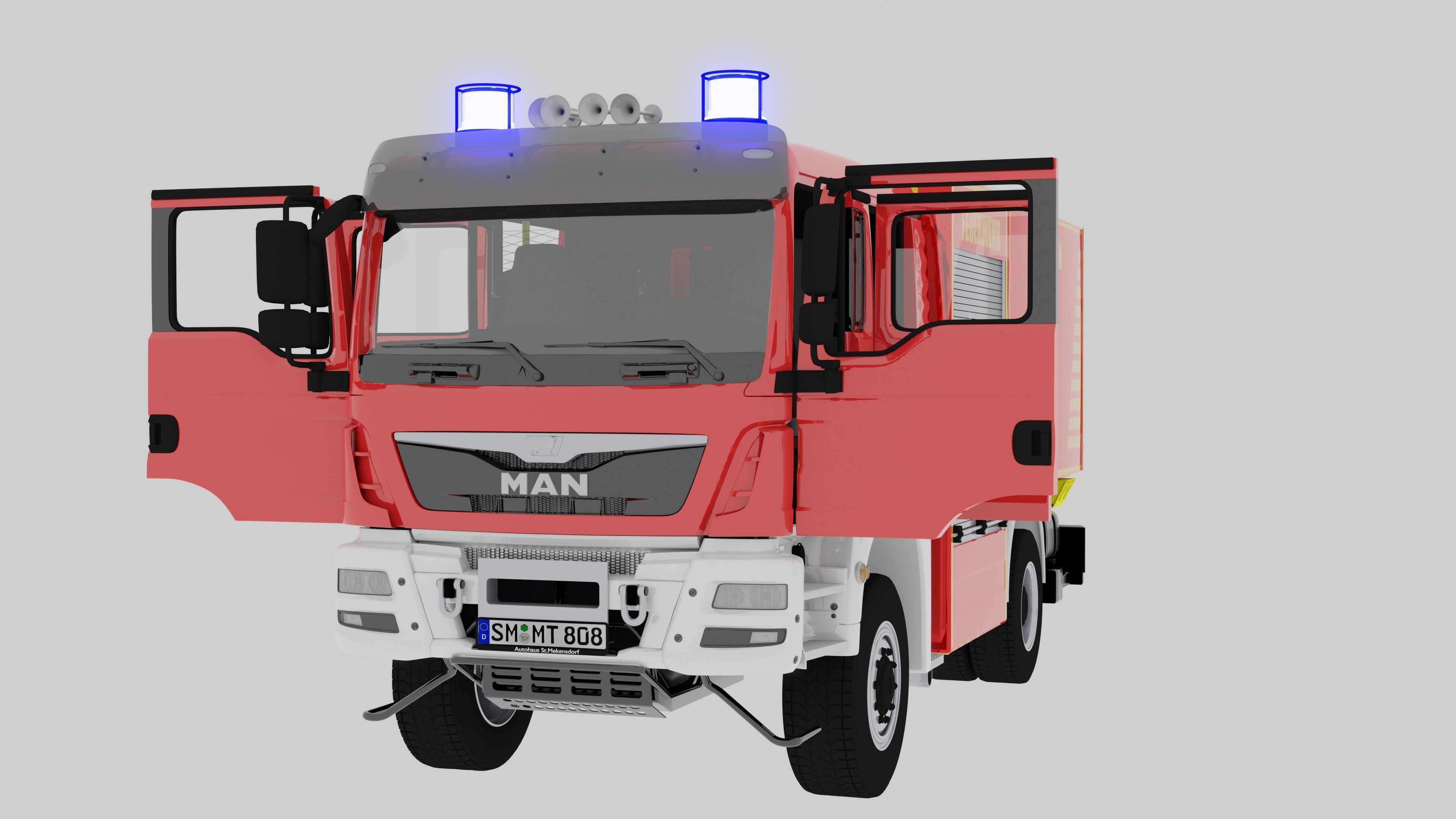 MAN TGM 4x4 Crew Cab Feuerwehr 3D model | CGTrader