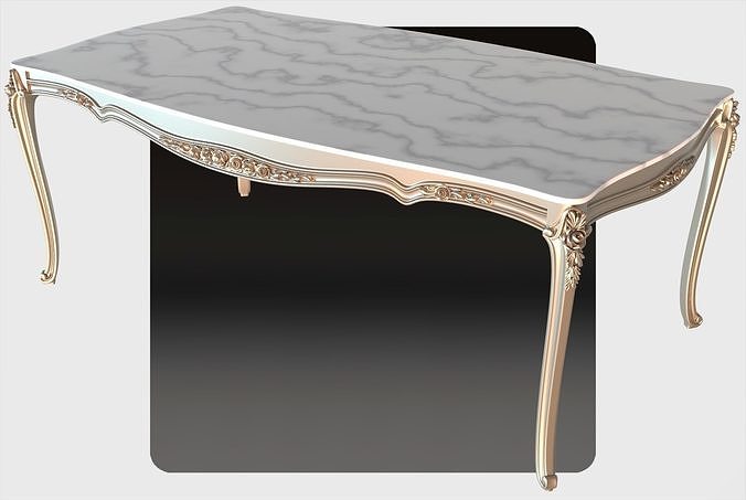 Carved dinner table table for cnc 13 3D model | CGTrader