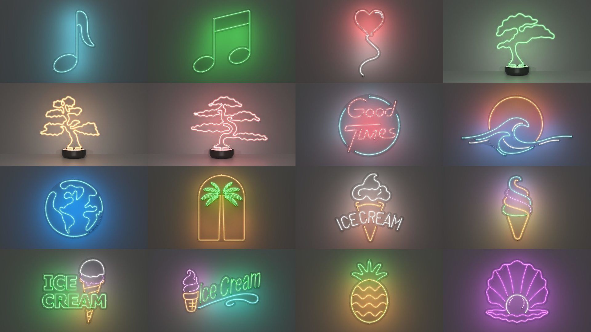 Third 50 Neon Signs - NEONPLEX SPECIAL PACK 3D Model Collection | CGTrader