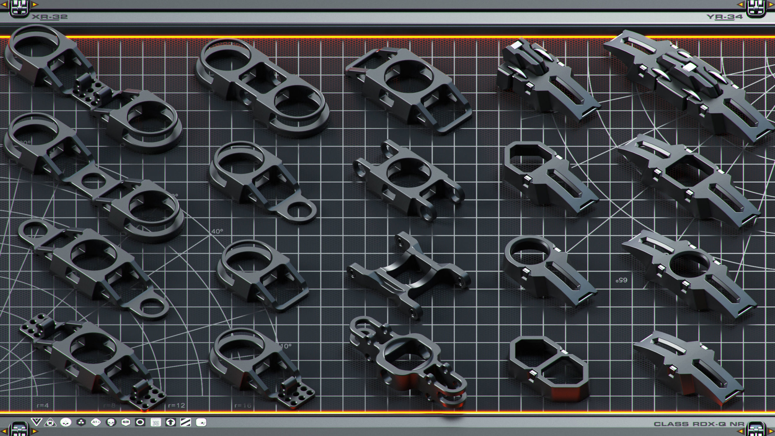 SPACESHIP Sci-Fi Hard Surface KITBASH 350 DETAILS 3D model | CGTrader