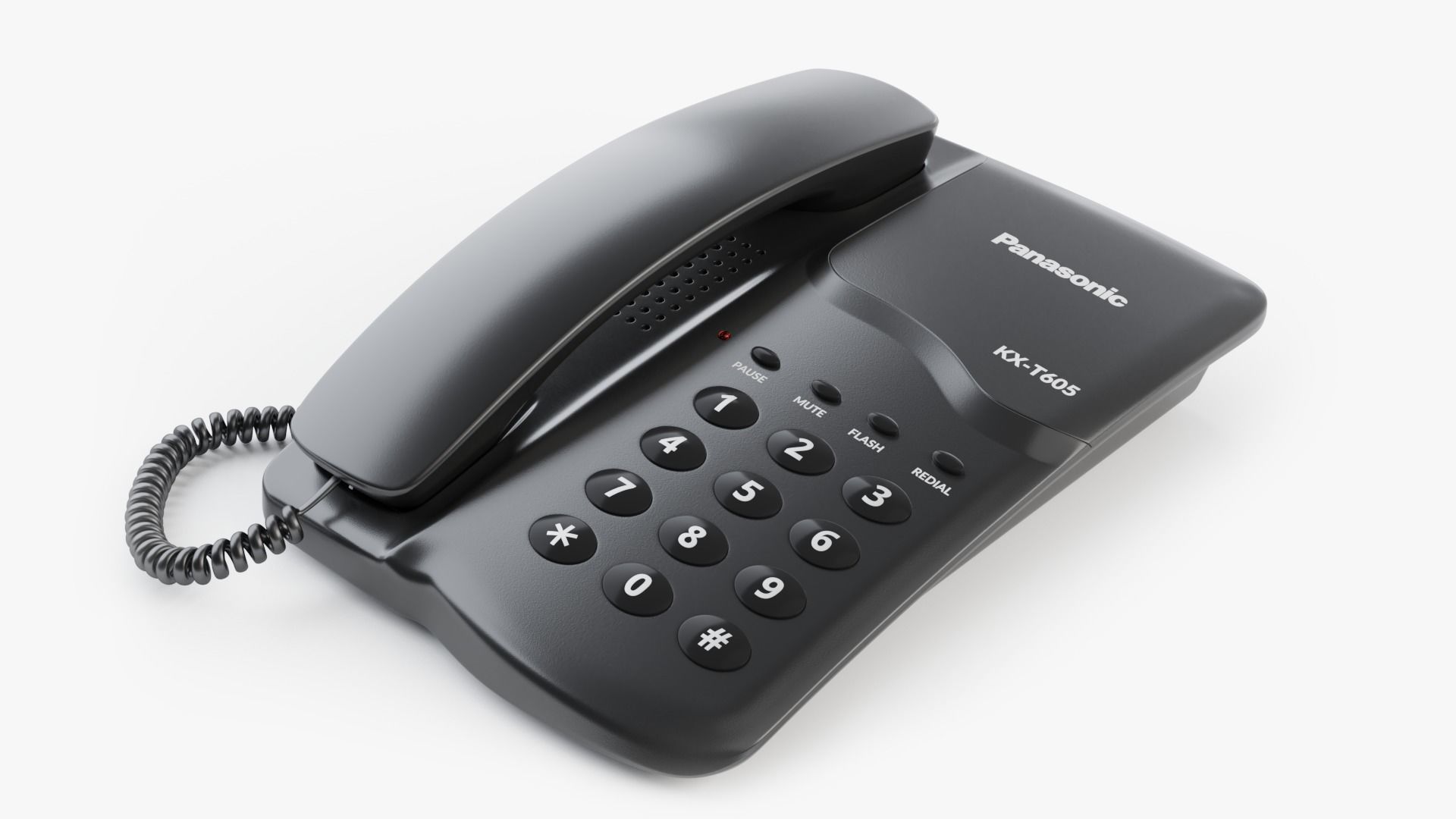 Realistic 3d model of Stationary telephone Panasonic KX-T605 3D model ...