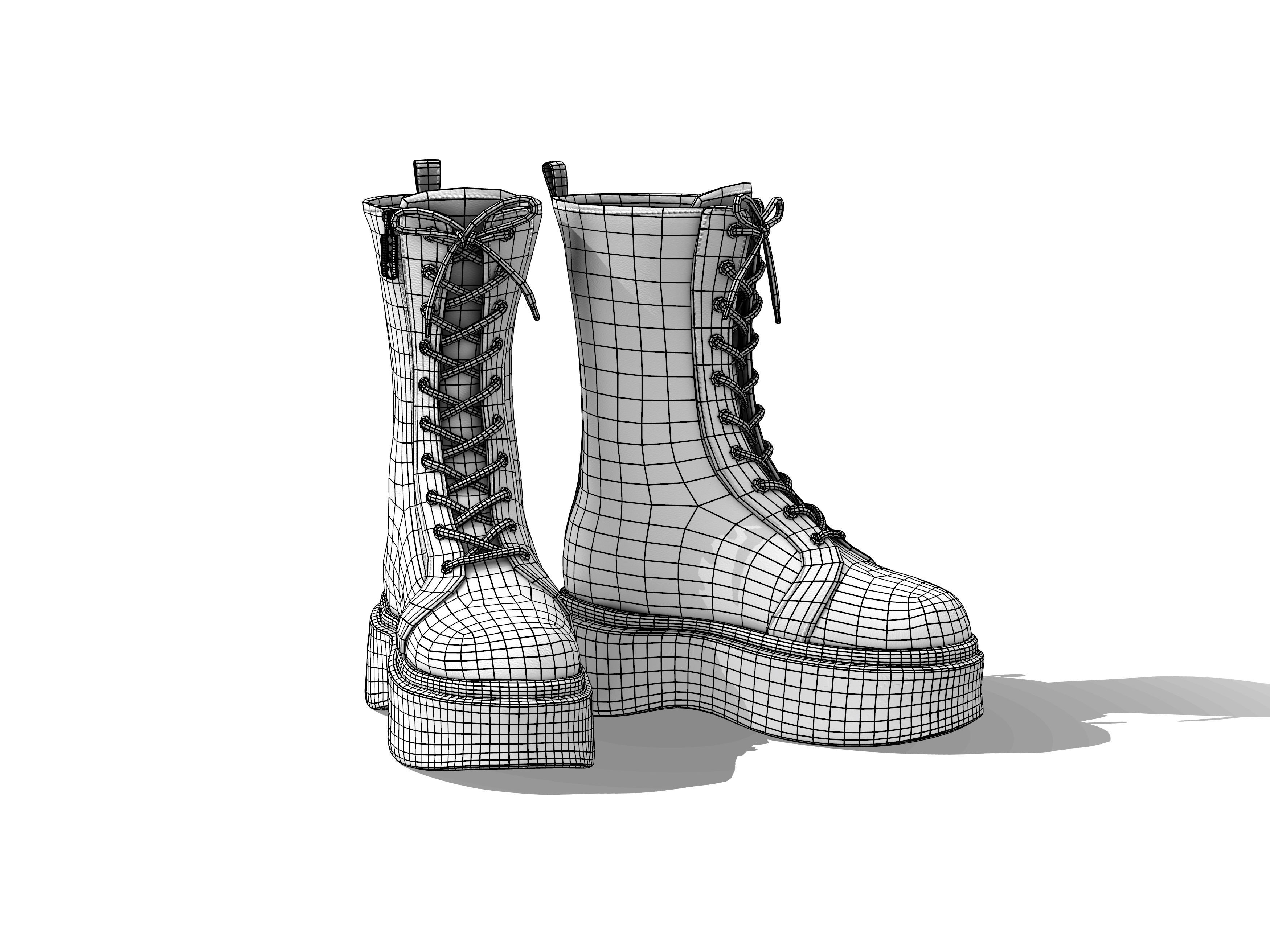 3D model Emile Boots VR / AR / low-poly | CGTrader