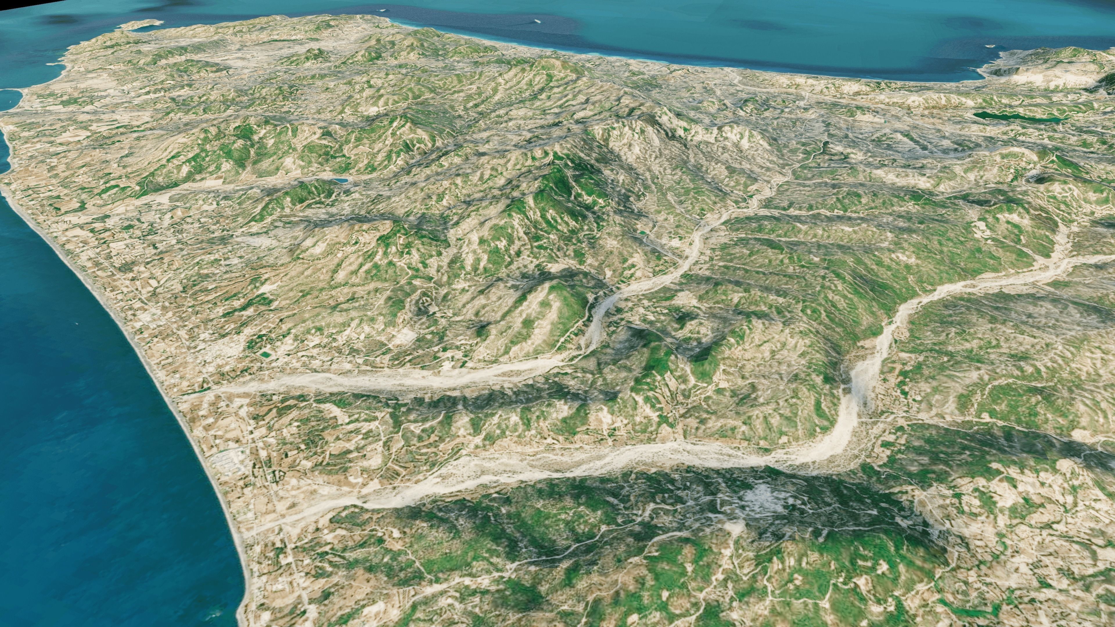 Rhodes Island full 3d model terrain 3D model | CGTrader