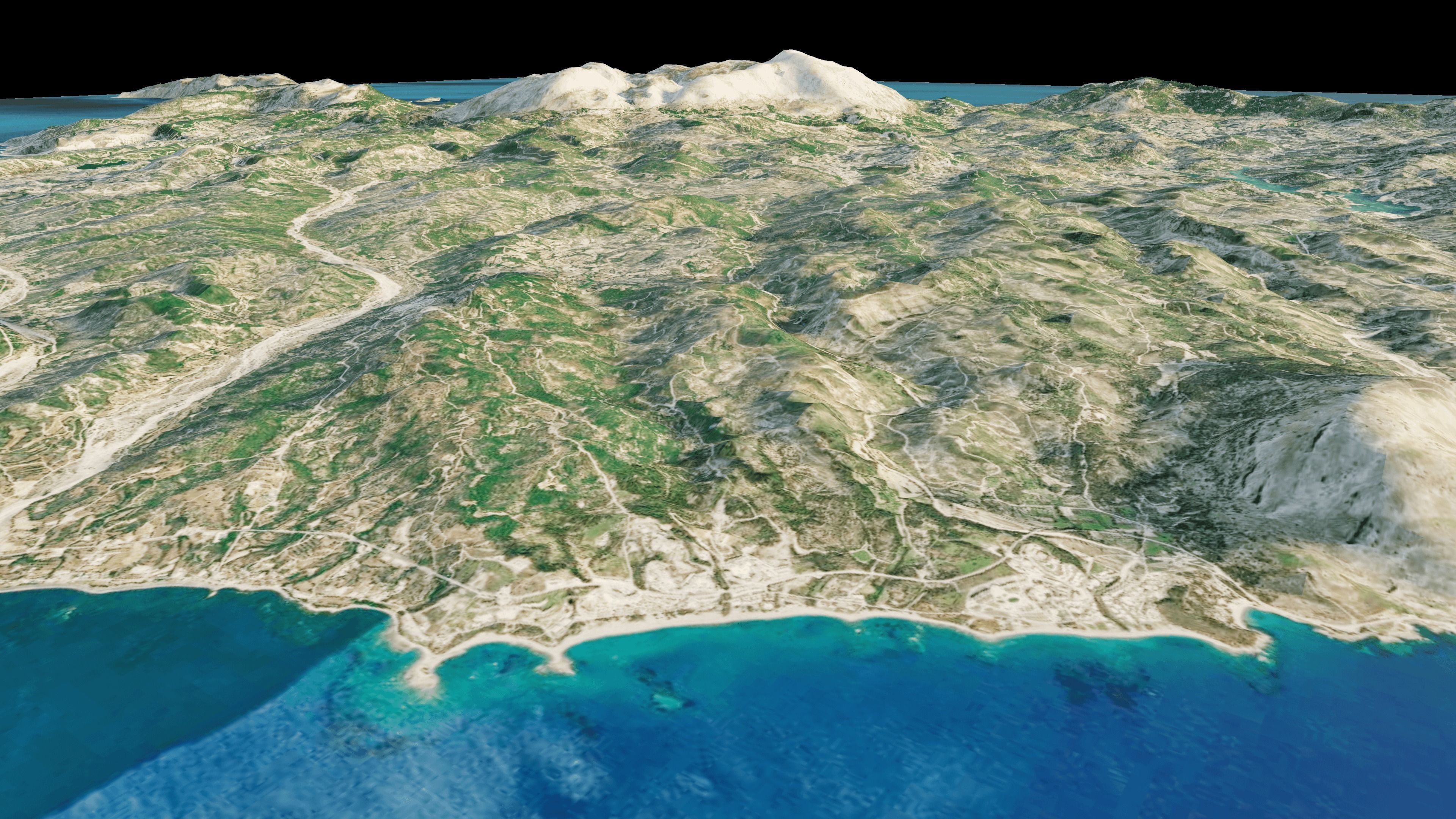 Rhodes Island full 3d model terrain 3D model | CGTrader