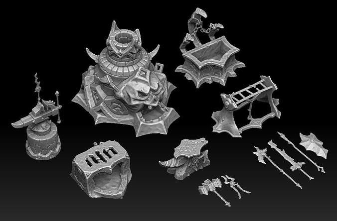 Undead forge collection 3d print 3D model 3D printable | CGTrader