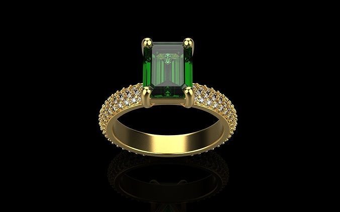 Engagement ring model 478 3D model 3D printable | CGTrader