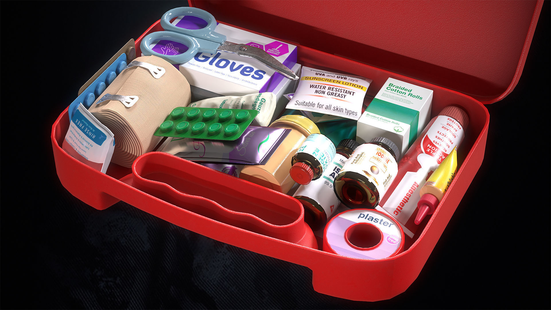 3D model First Aid Kit VR / AR / low-poly | CGTrader