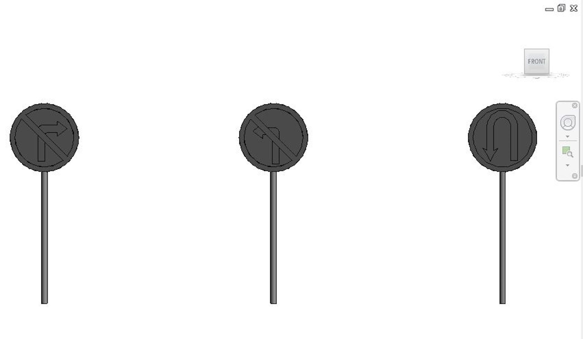 3D model Road Signs Family Revit collection VR / AR / low-poly | CGTrader