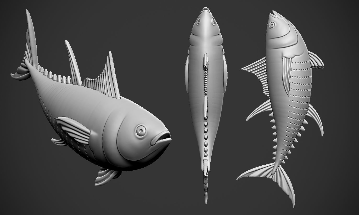 Yellowfin Tuna 3D model 3D printable | CGTrader