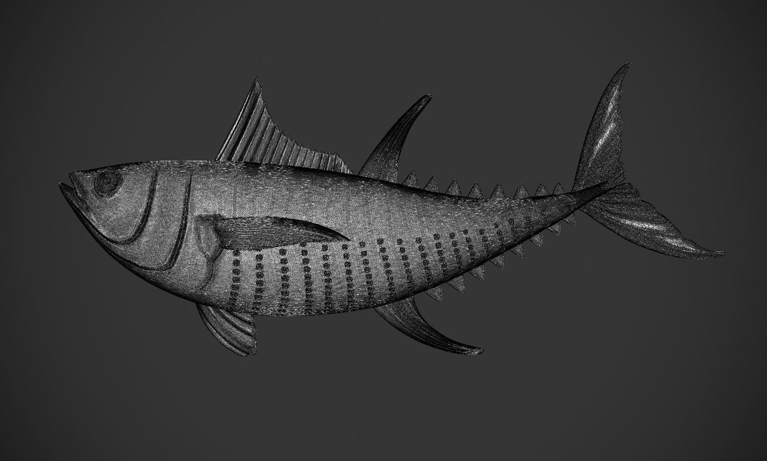 Yellowfin Tuna 3D model 3D printable | CGTrader