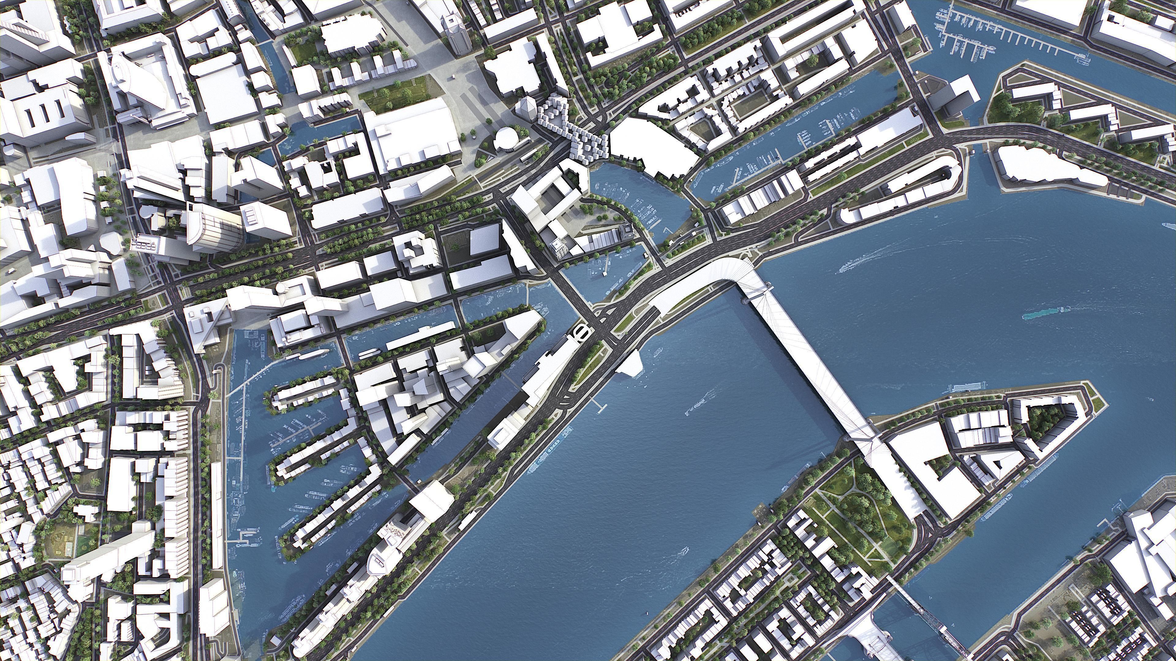 3D model Rotterdam - 3D City VR / AR / low-poly | CGTrader