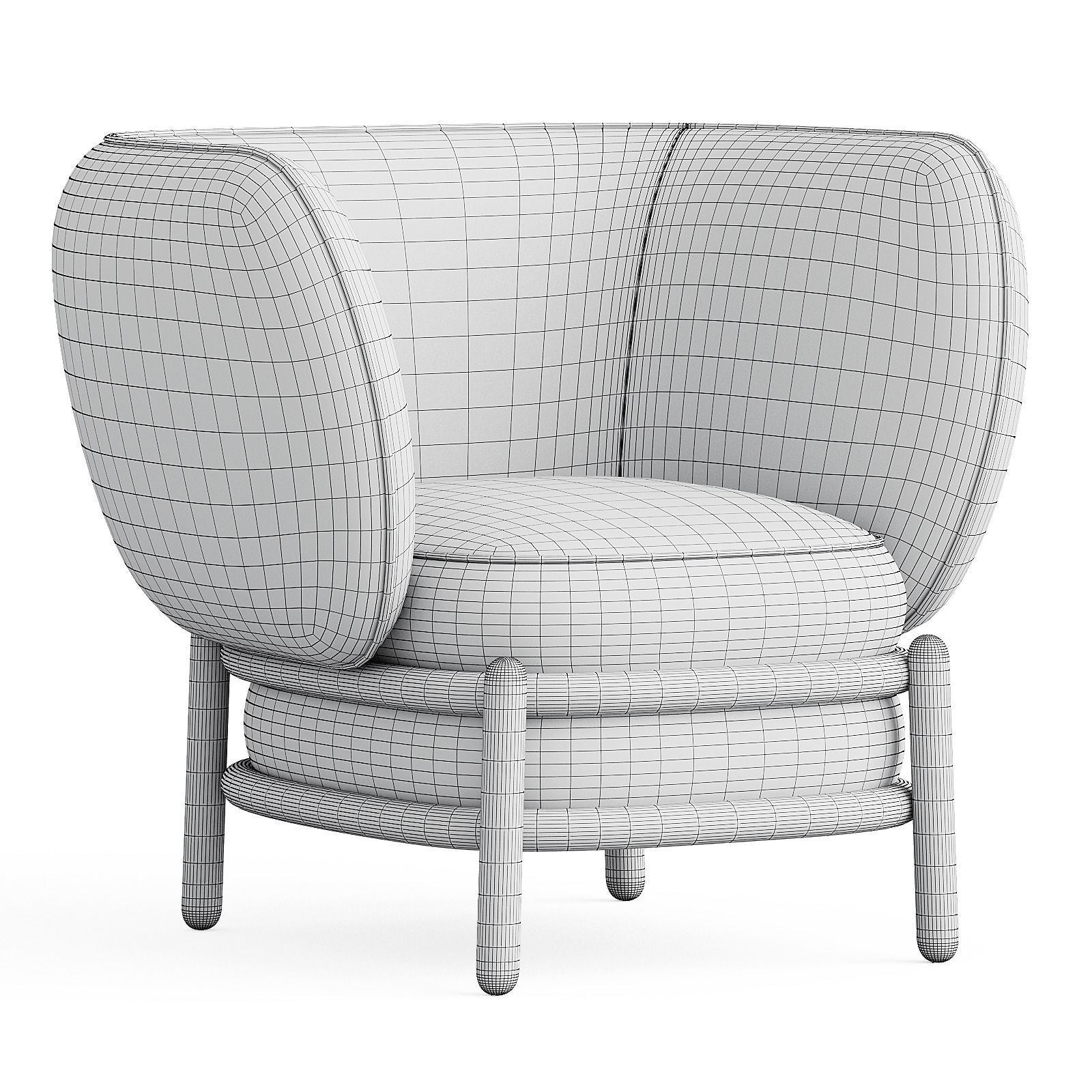 Wiener Gtv Design Luftballon Lounge Armchair 3D model | CGTrader