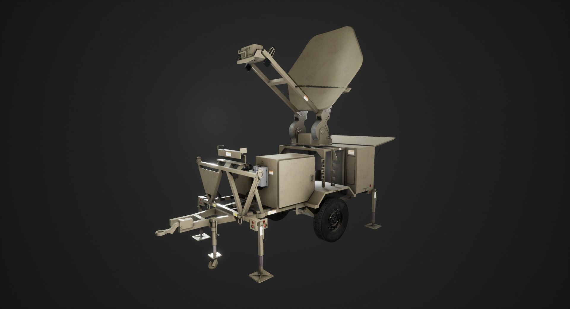 3D model Military Satcom Transportable Terminal VR / AR / low-poly ...