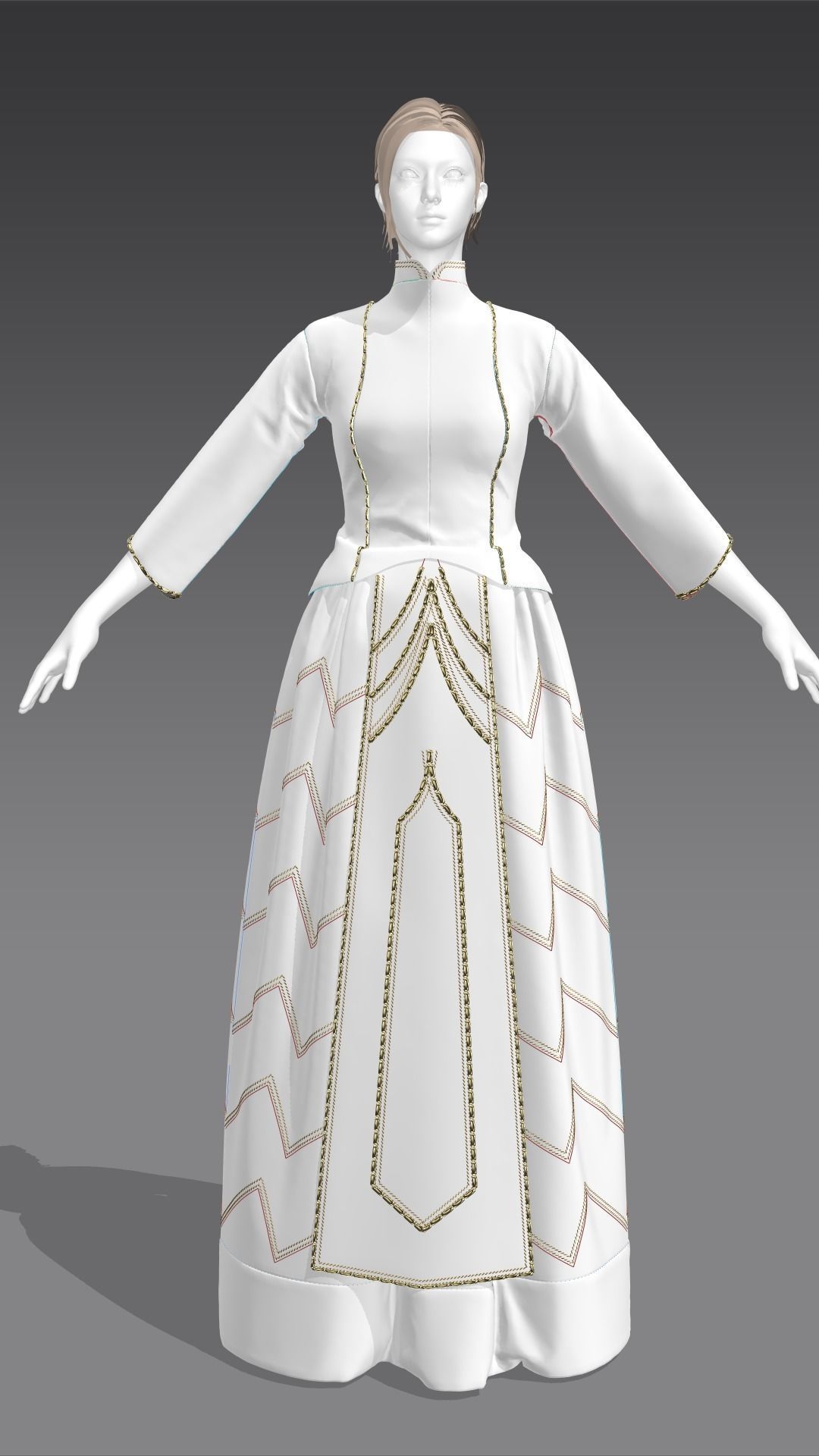 Hanfu Cheongsam clothes 3D model 3D model | CGTrader