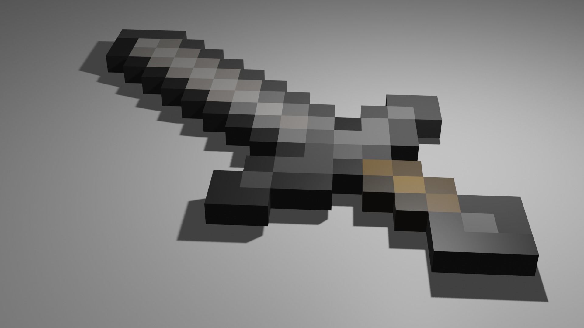 Minecraft stone sword free VR / AR / low-poly 3D model | CGTrader