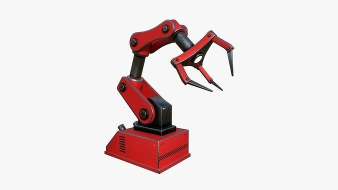 3D model Robotic Hand A04 Red - Machinery Industrial Design VR / AR ...
