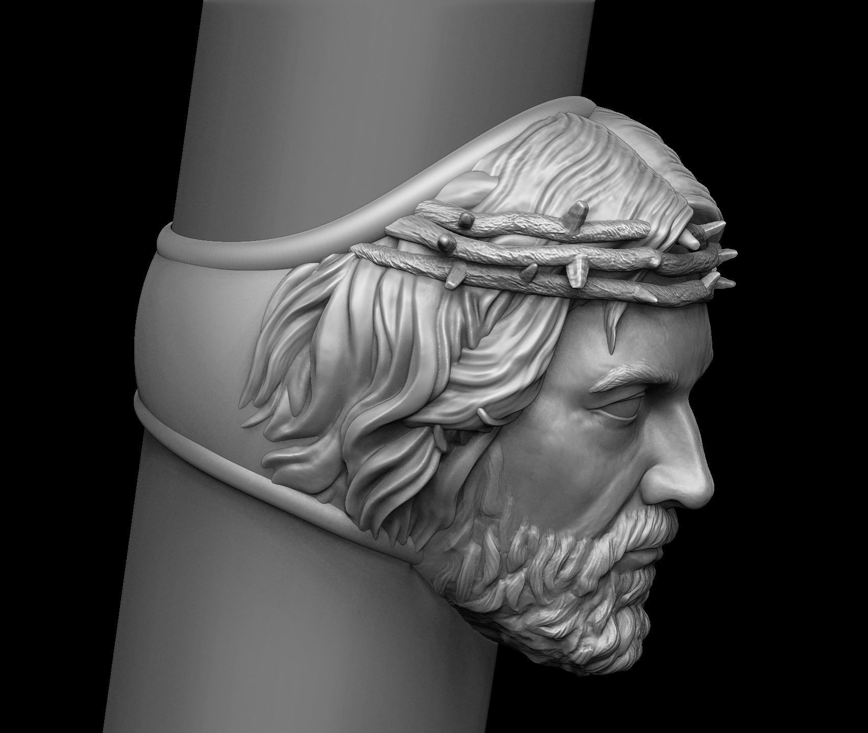 Crown of Thorns - Jesus Christ Ring 3D model 3D printable | CGTrader