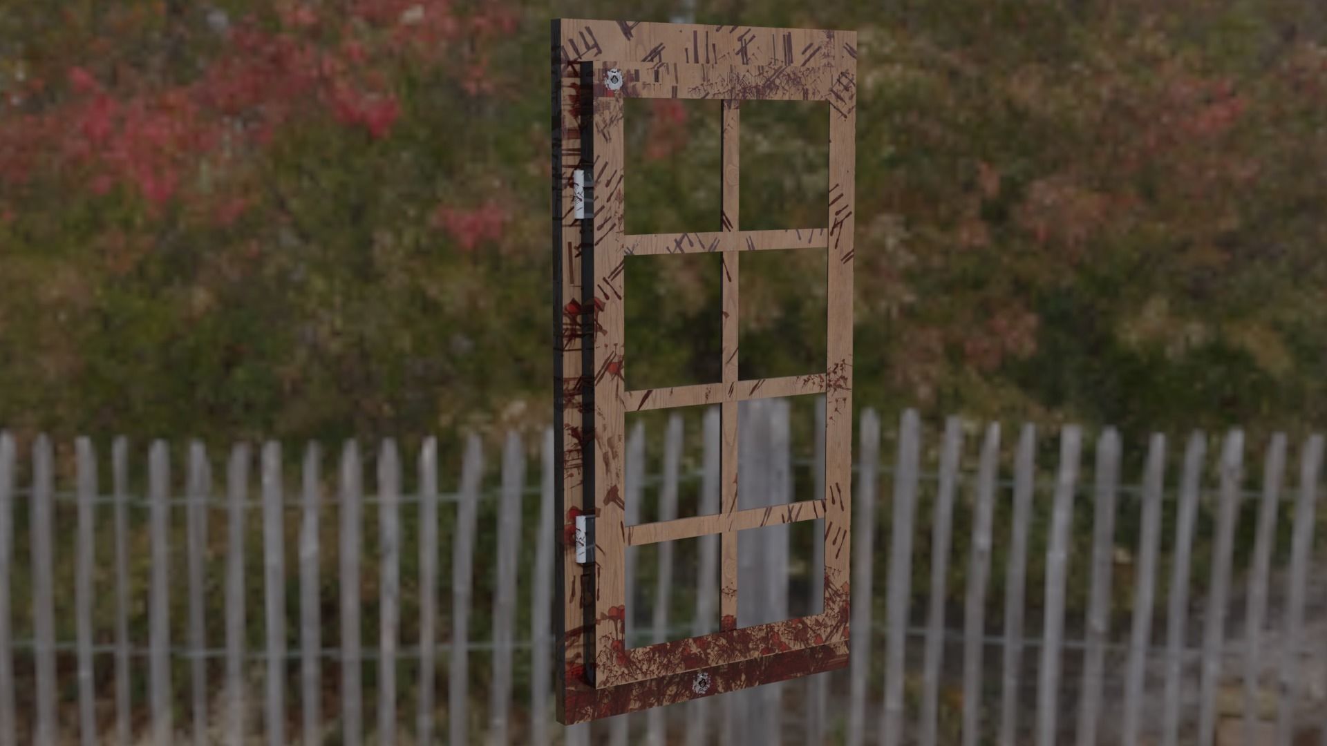 3D model Realistic Blood-Stained Gunshot Window 3D Model for Games VR ...