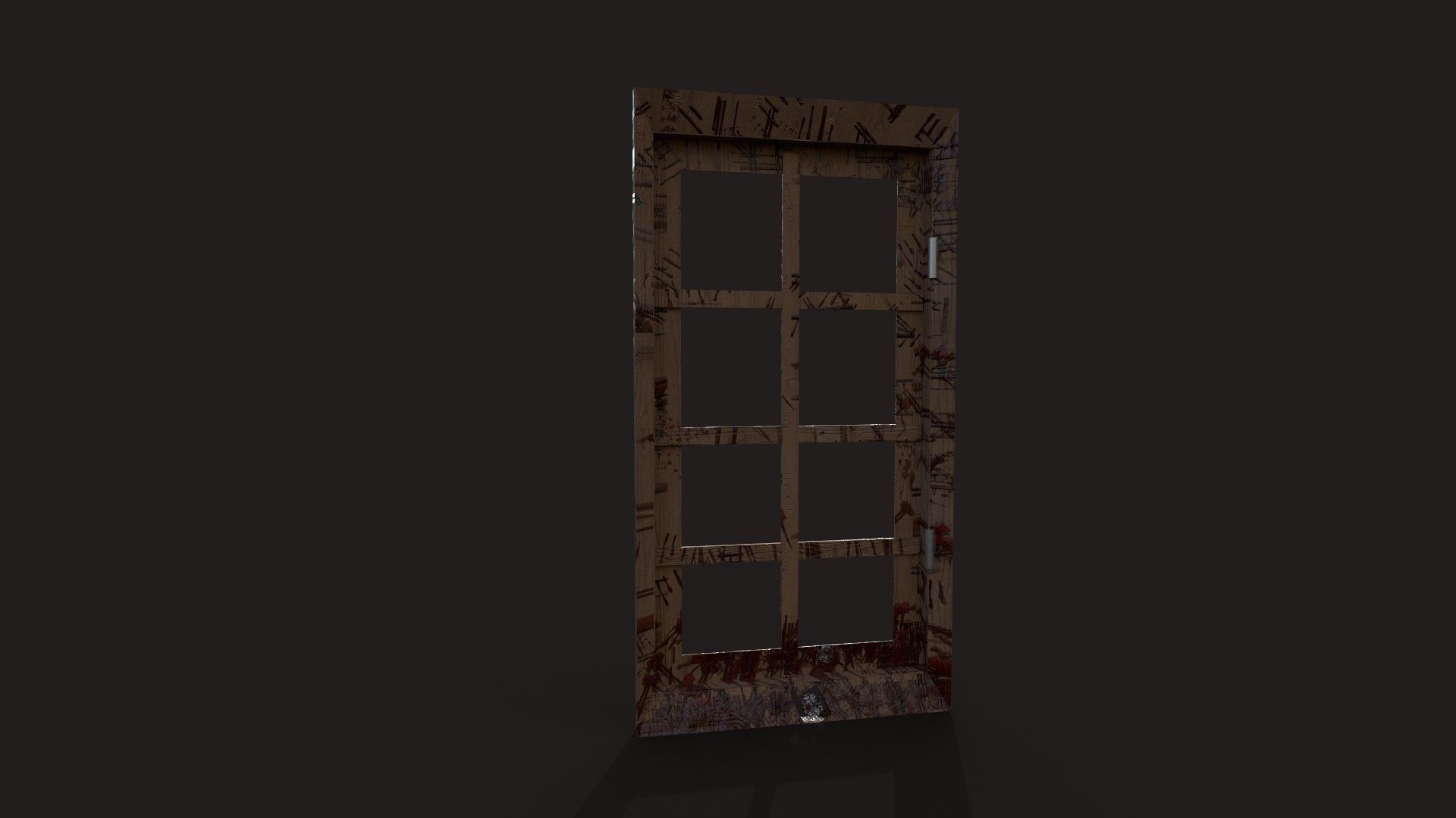 3D model Realistic Blood-Stained Gunshot Window 3D Model for Games VR ...