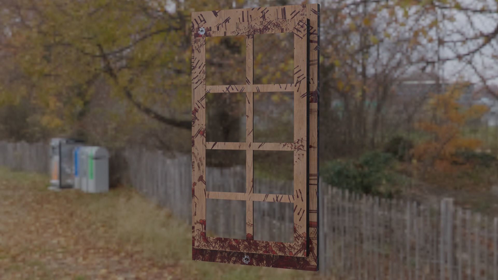 3D model Realistic Blood-Stained Gunshot Window 3D Model for Games VR ...