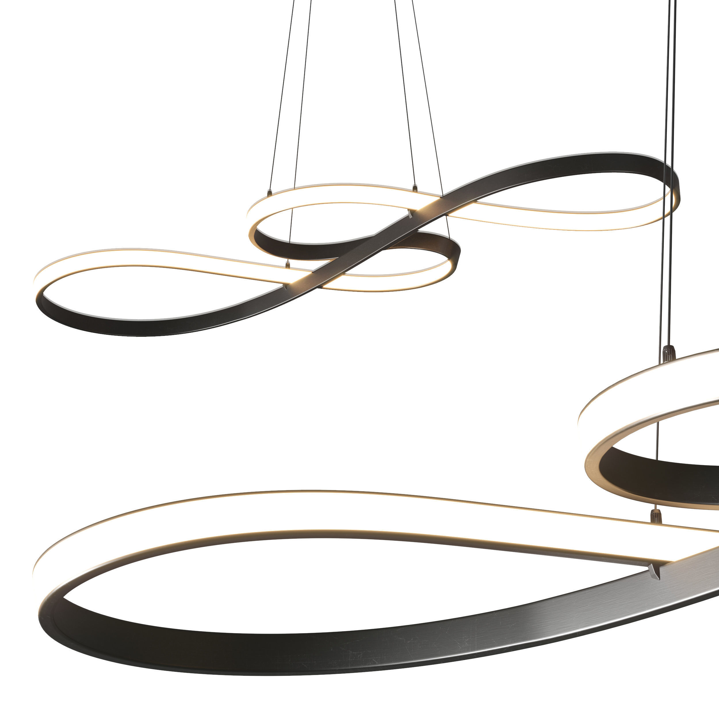 3D model LED Pendant Light 75cm Acrylic Dimmable VR / AR / low-poly ...