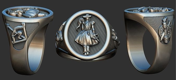 Orixa Oxossi Ring 3D model 3D printable | CGTrader