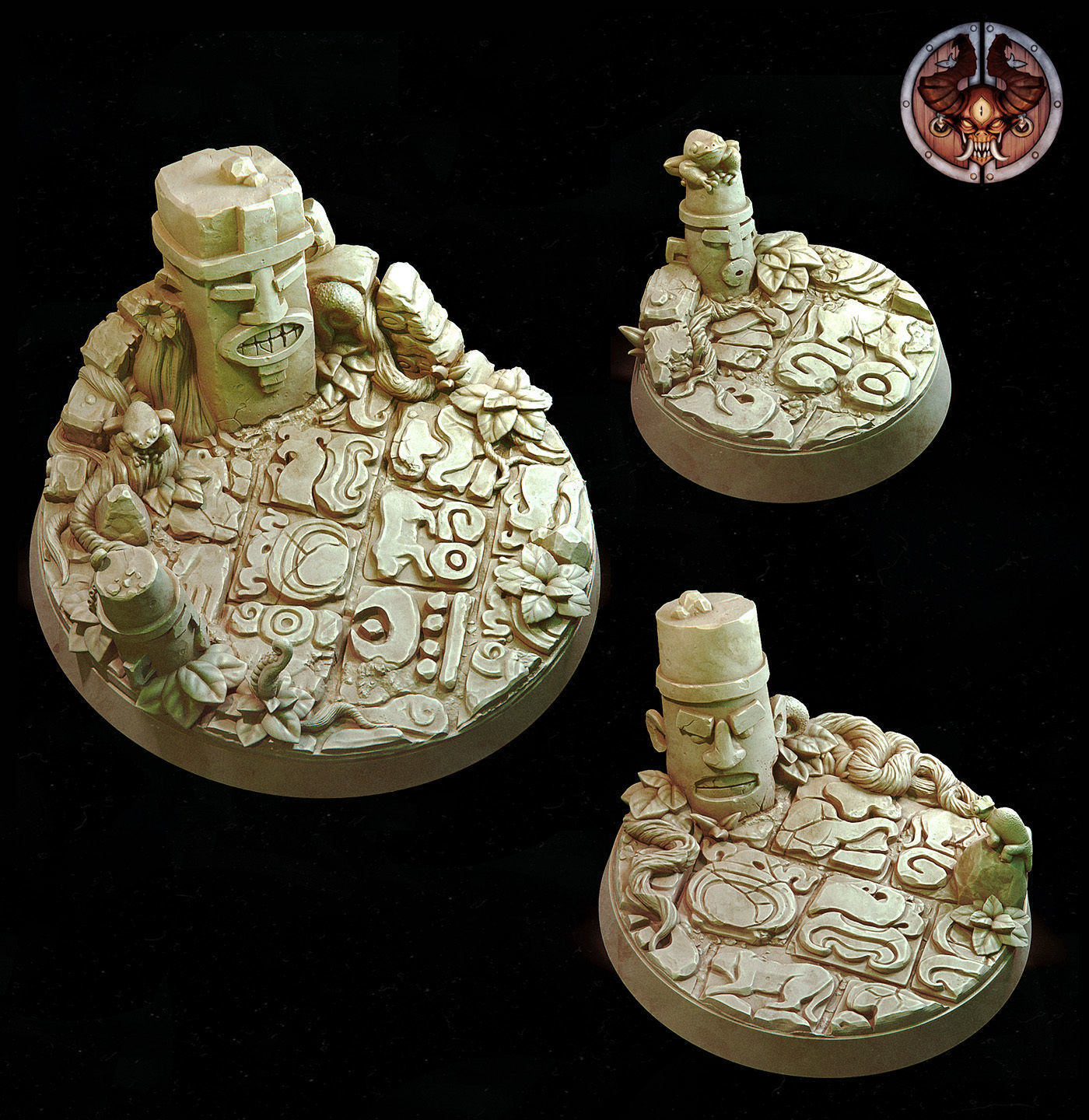 Miniature bases - Jungle theme - Round pack 3D model 3D printable ...