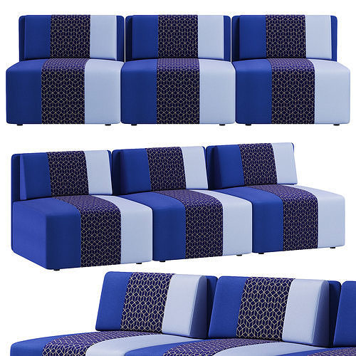 Block seat sofa by Edward Van Vliet 3D model | CGTrader