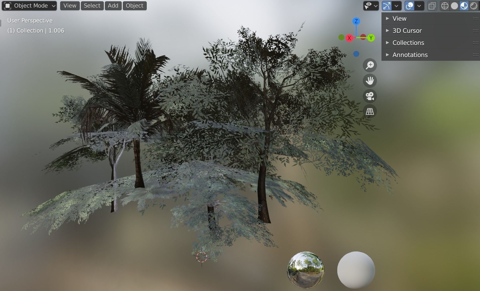 3D model trees cluster VR / AR / low-poly | CGTrader