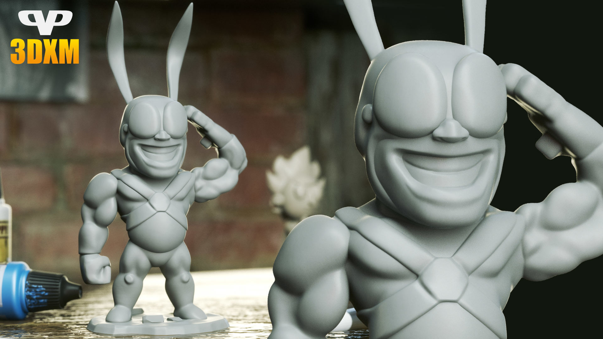 Arthur The Tick Chibi STL for 3D Printing ChibiSTL 3DXM 3D model 3D ...