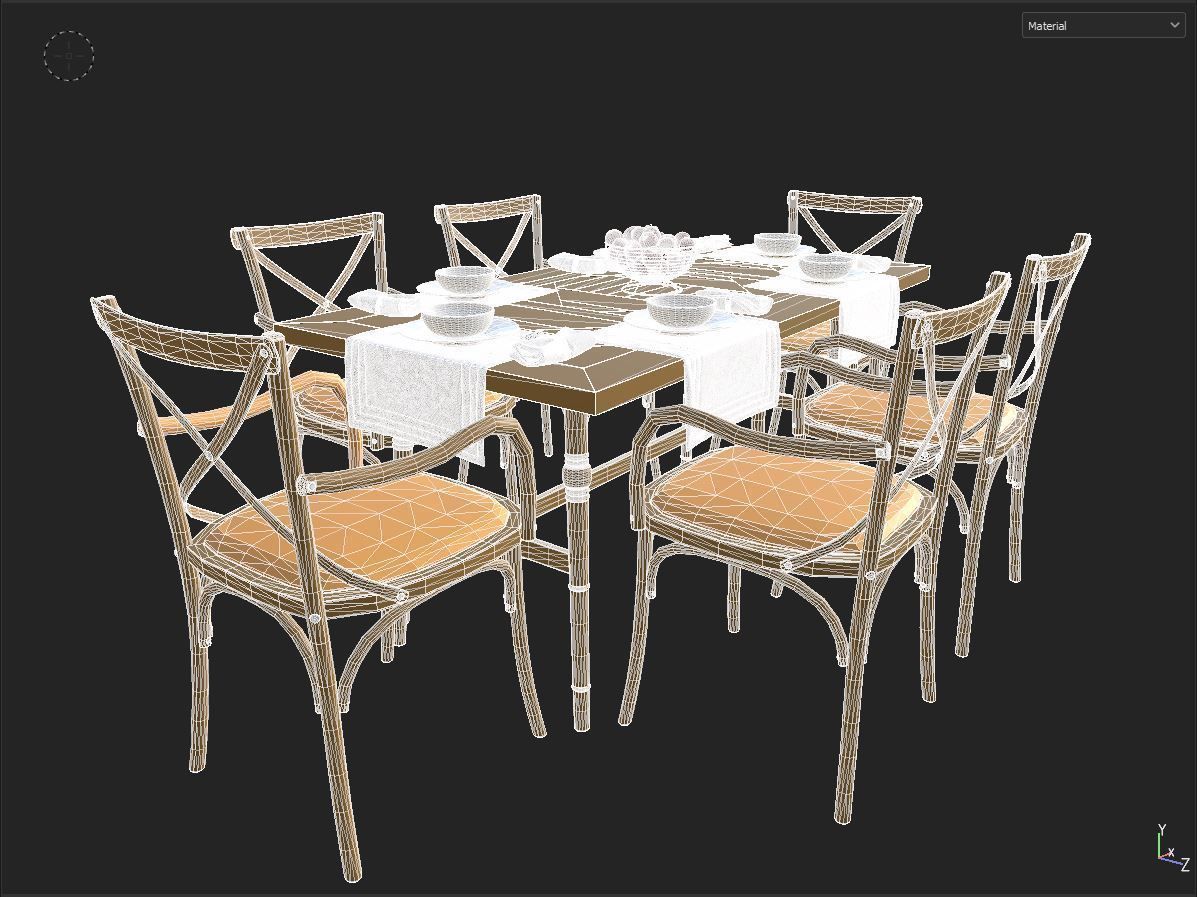Dinner Table 3D model | CGTrader