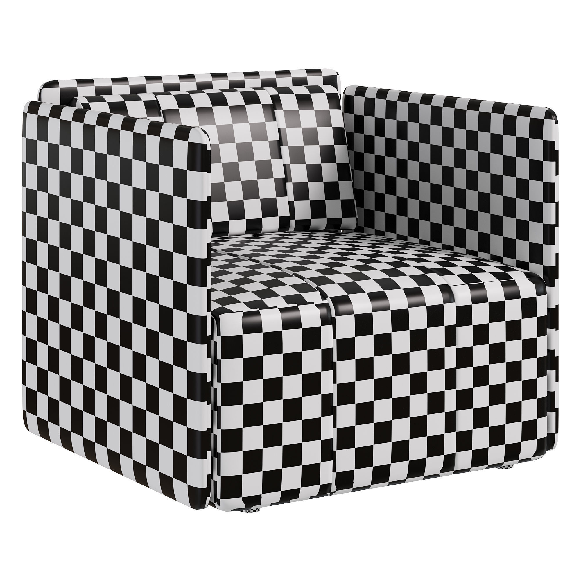 Block seat armchair 3D model | CGTrader