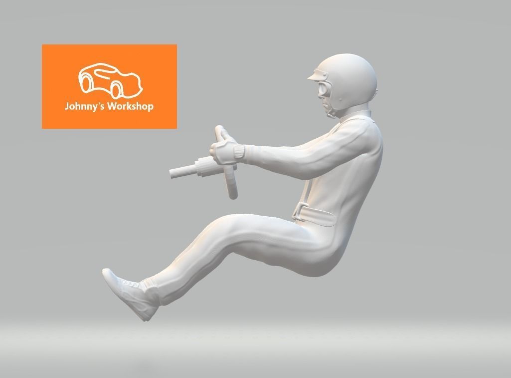 Vintage Driver Racer 3D print free 3D model 3D printable | CGTrader
