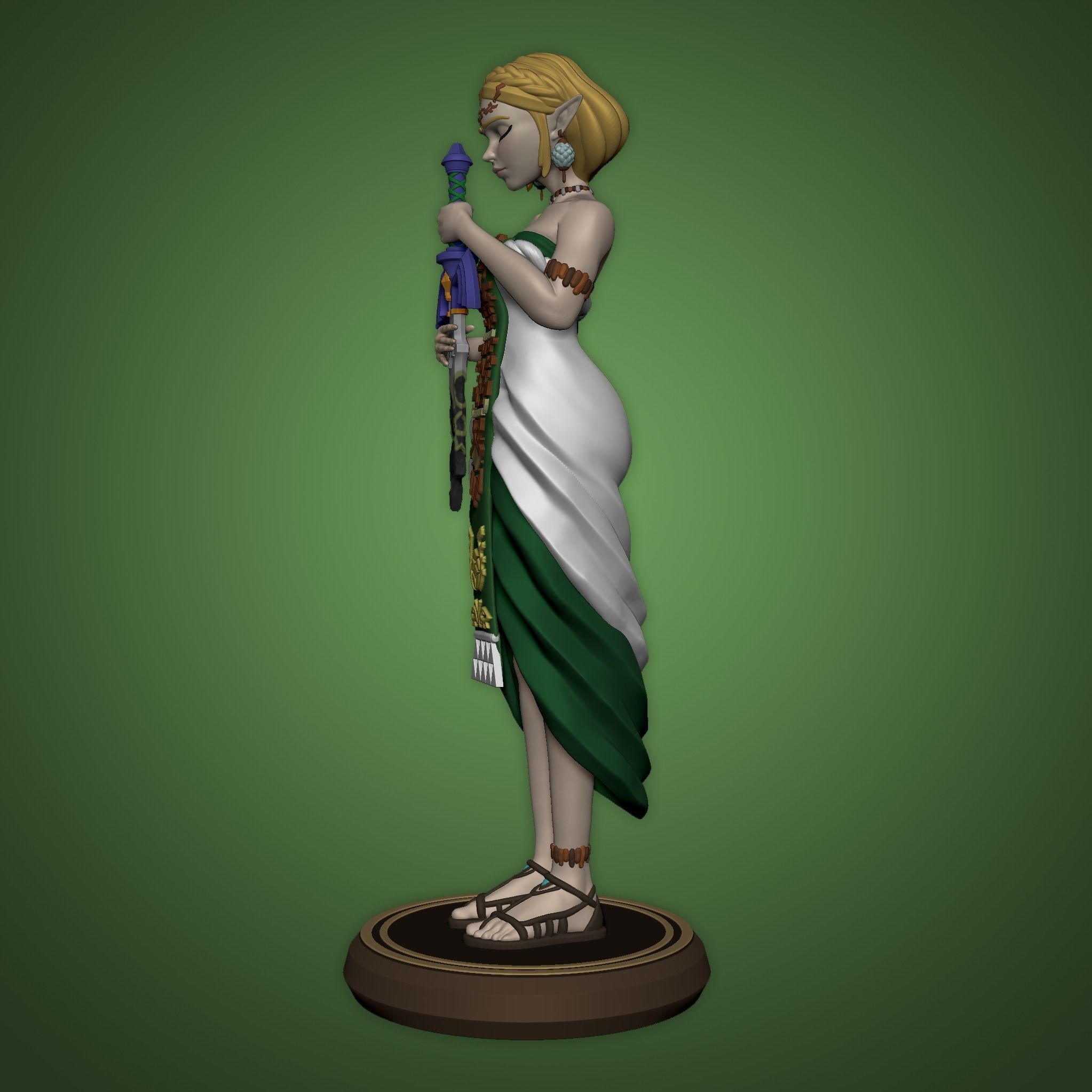 ZELDA DRESS FIGURE TEARS OF THE KINGDOM 3D model 3D printable | CGTrader