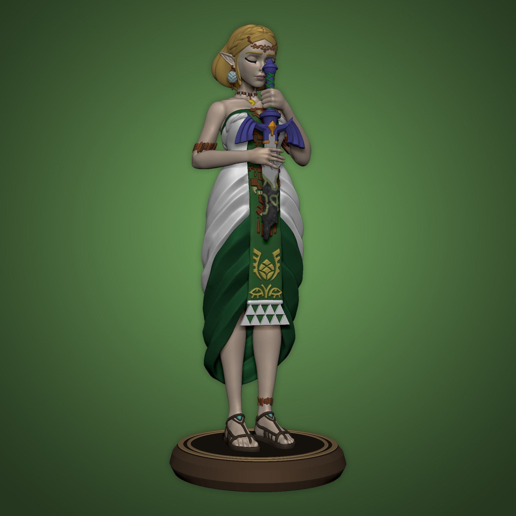 ZELDA DRESS FIGURE TEARS OF THE KINGDOM 3D model 3D printable | CGTrader