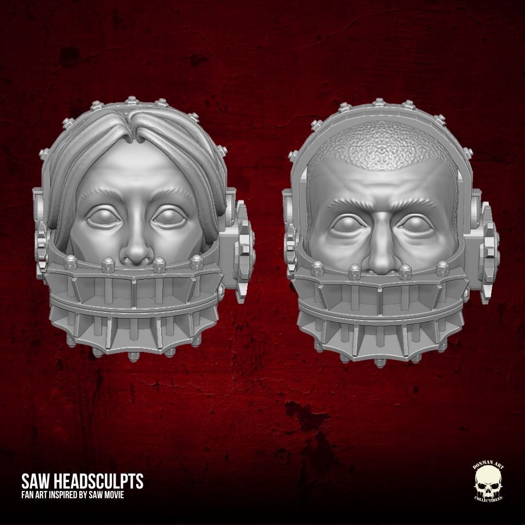 Saw Fan Art Heads 3D printable File 3D model 3D printable | CGTrader
