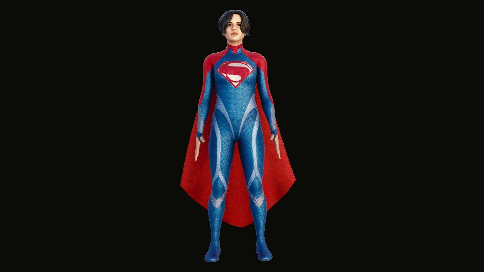 supergirl 3D model animated rigged | CGTrader