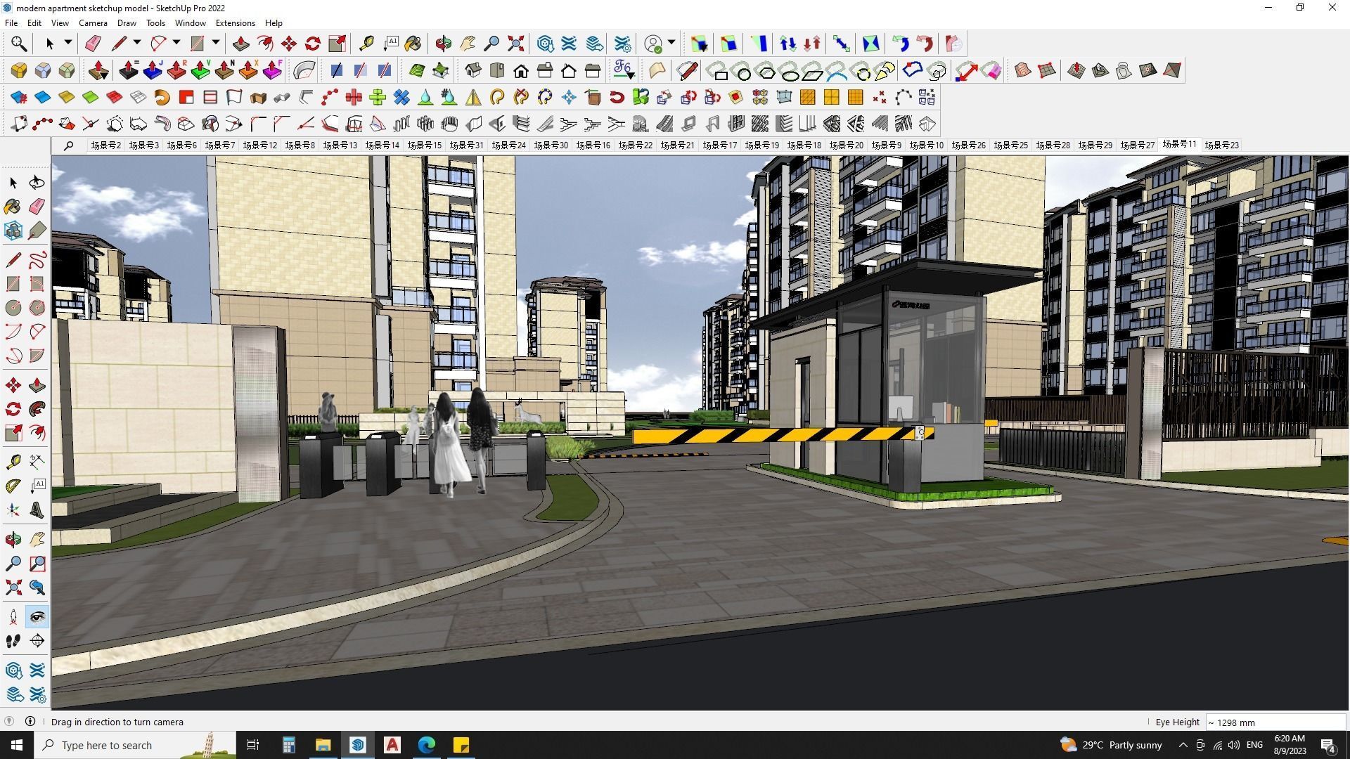 16 APARTMENT BUILDINGS AROUND LANDSCAPE 3D MODEL 3D model | CGTrader