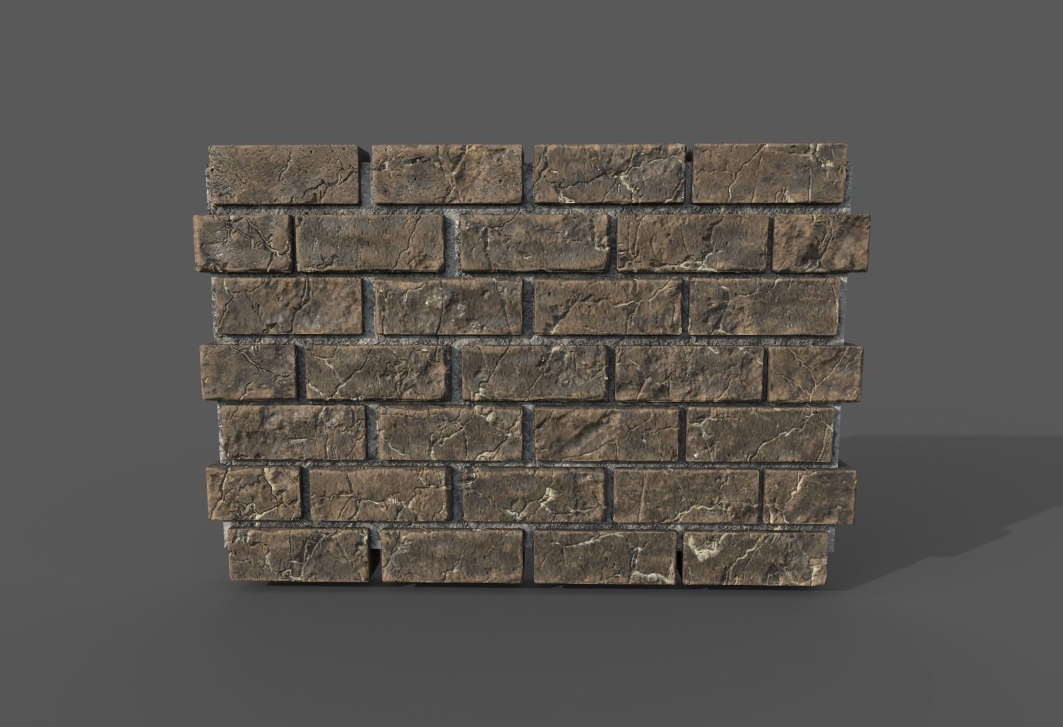 3D model Brick wall model with PBR texture VR / AR / low-poly | CGTrader