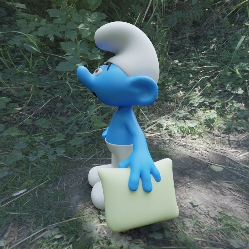 3D model Lazy Smurf VR / AR / low-poly | CGTrader