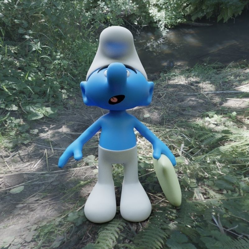 3D model Lazy Smurf VR / AR / low-poly | CGTrader