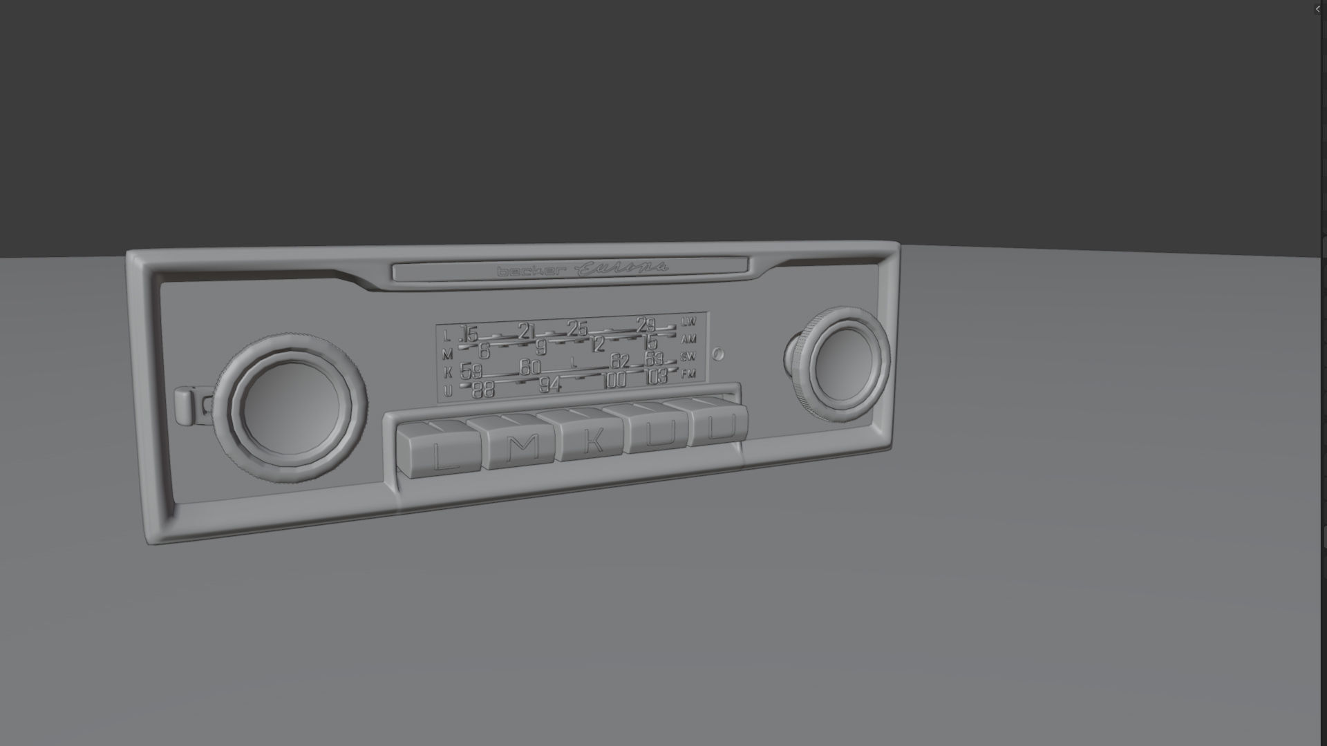 Vintage Car Stereo 3D model | CGTrader