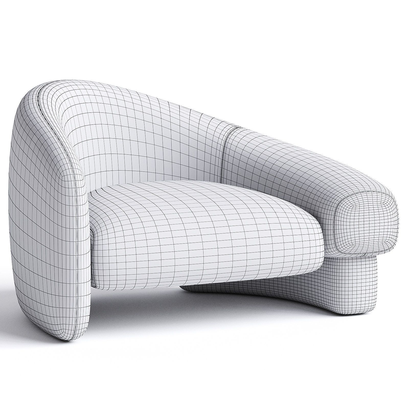 Armchair Friedman Benda Raphael Navot Acrostic Overlay 3D model | CGTrader