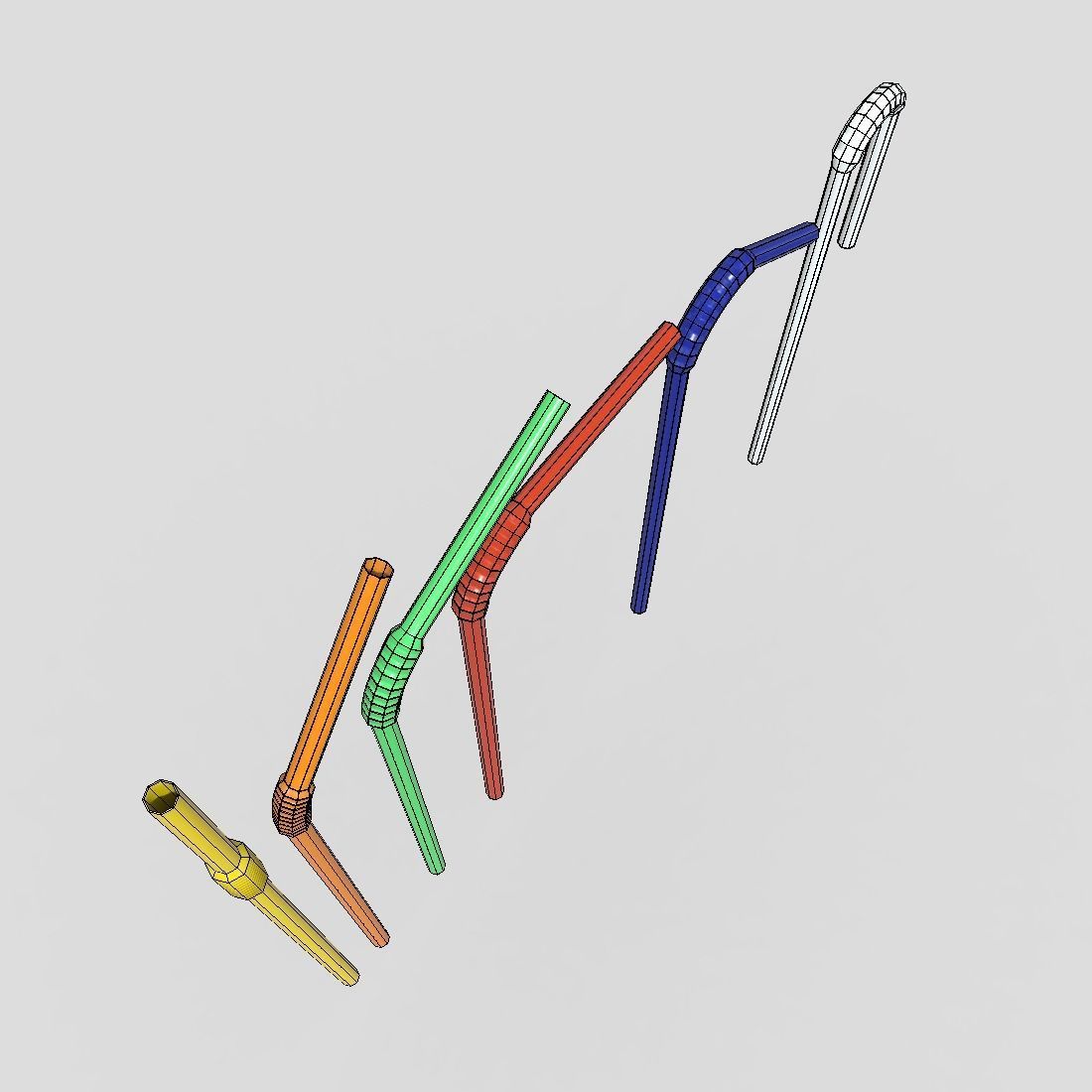 3D model Drinking Straw Pack VR / AR / low-poly | CGTrader