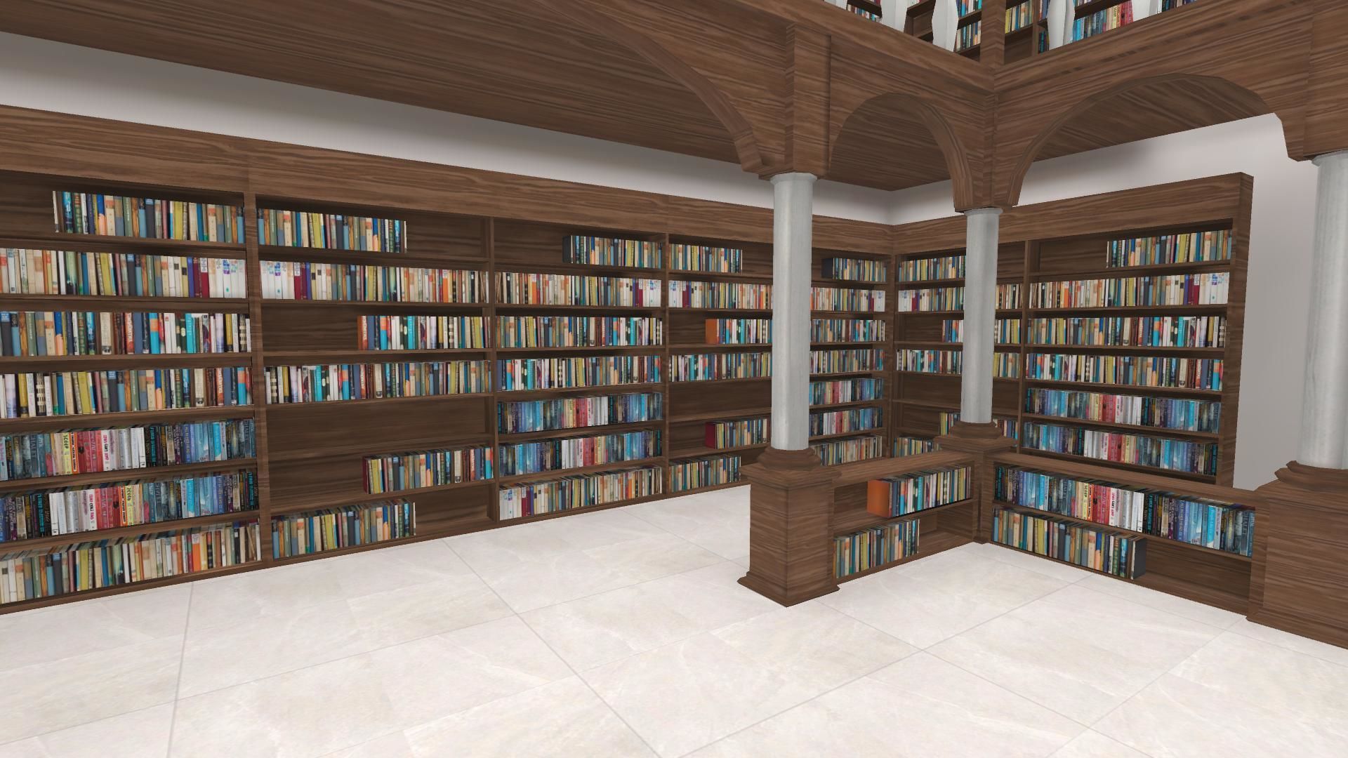 3D model Modular Library VR / AR / low-poly | CGTrader