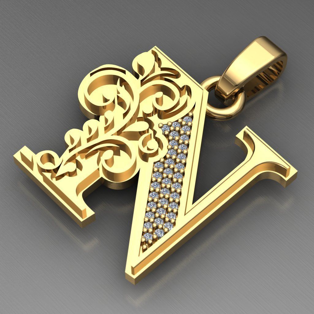 N letter 3D model 3D printable | CGTrader